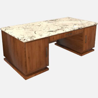 Marble Desk - 3D Model by icekazim