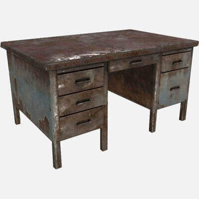 Old Desk - 3D Model by icekazim