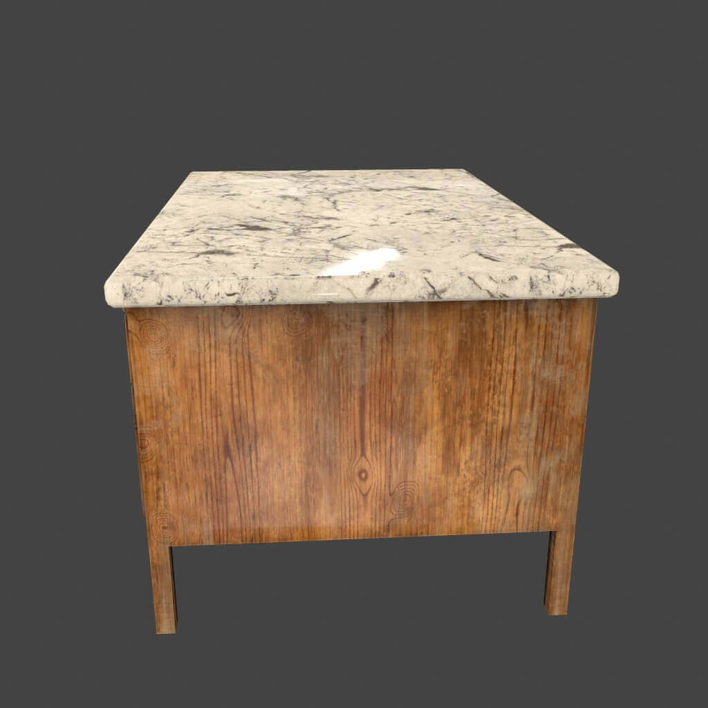 Marble Desk - 3D Model by icekazim