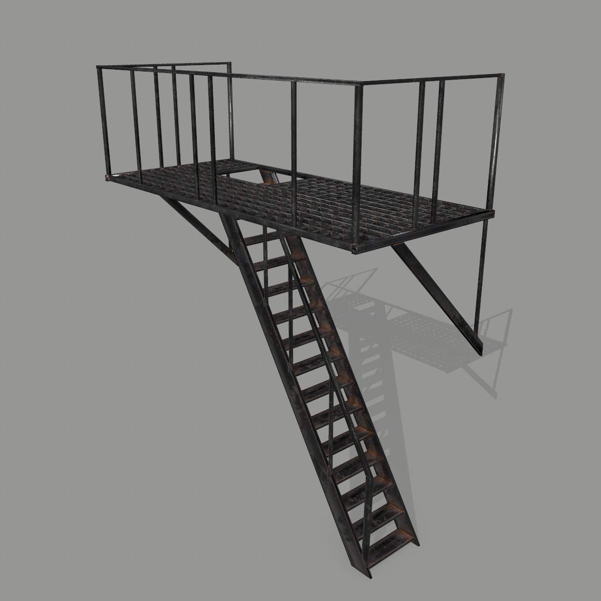 Fire Escape 12 - 3D Model by icekazim