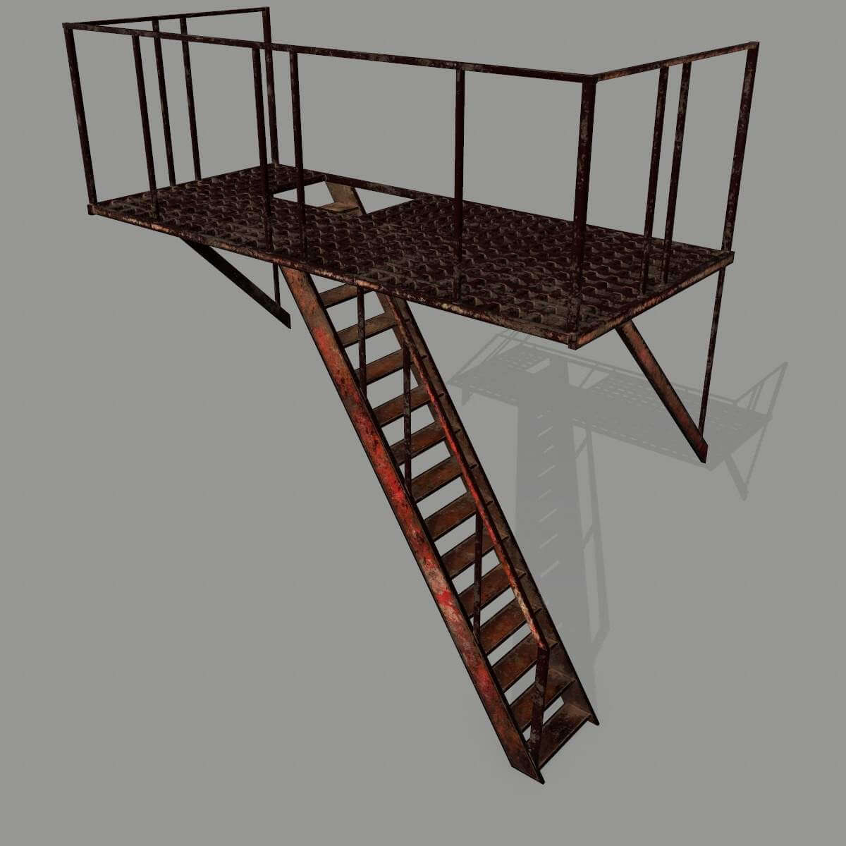 Fire Escape 04 - 3D Model by icekazim
