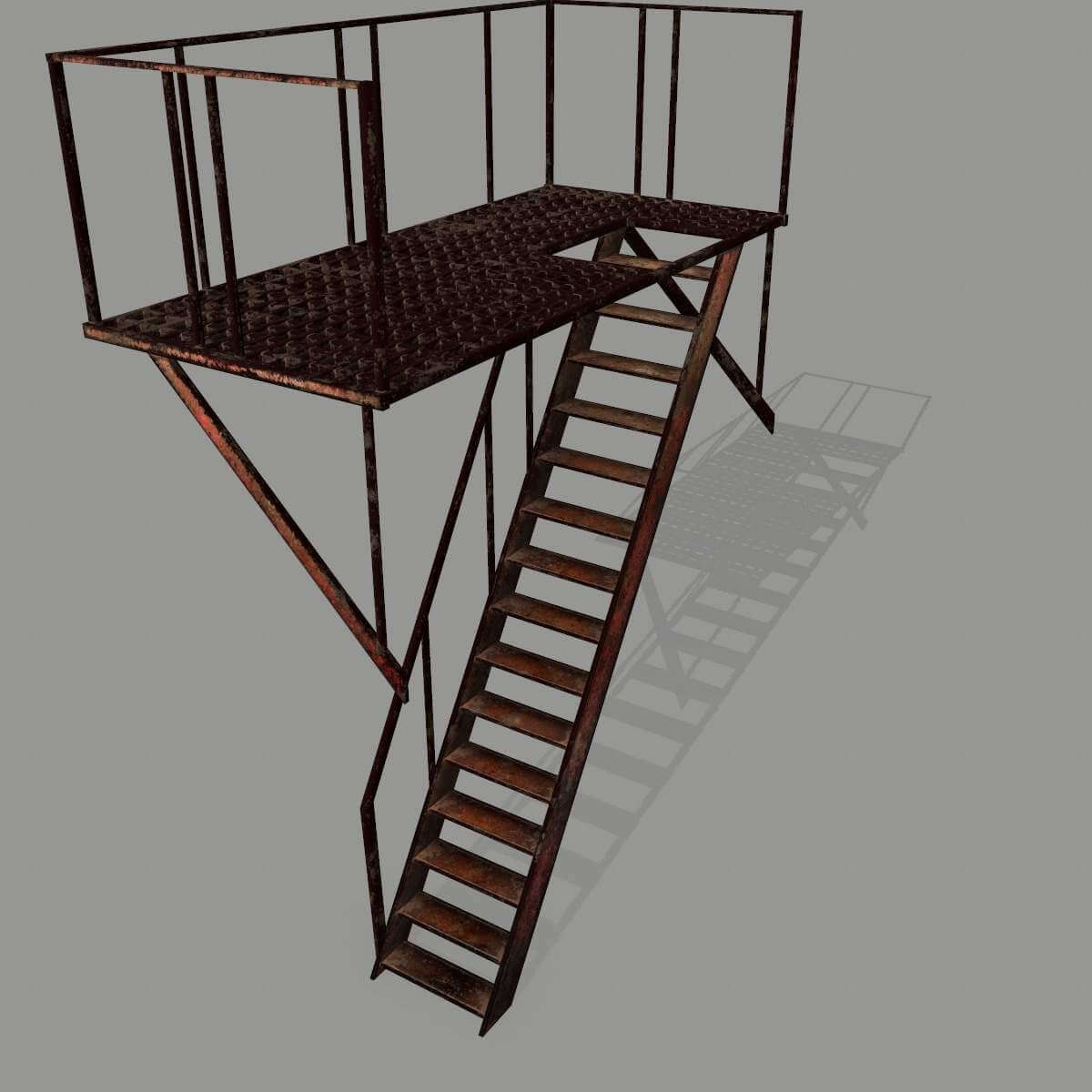 Fire Escape 04 - 3D Model by icekazim