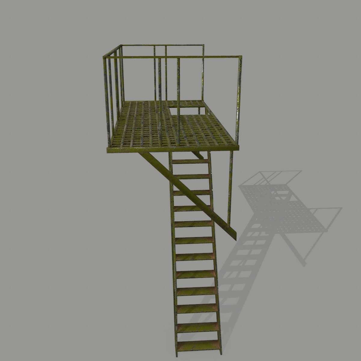 Fire Escape 05 - 3D Model by icekazim