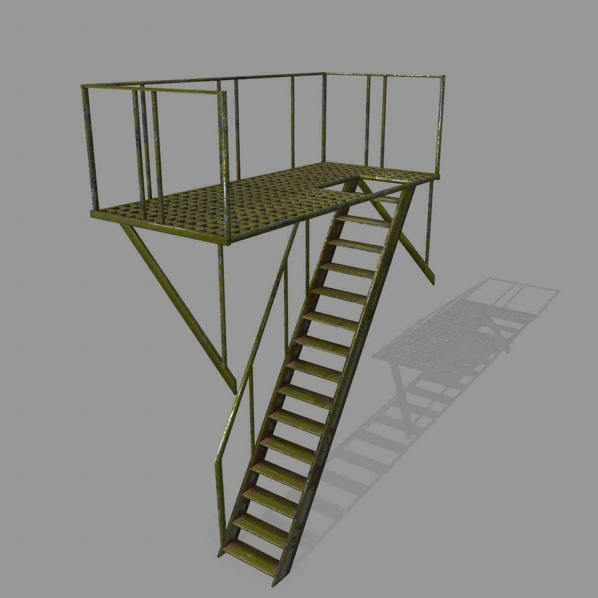 Fire Escape 05 - 3D Model by icekazim