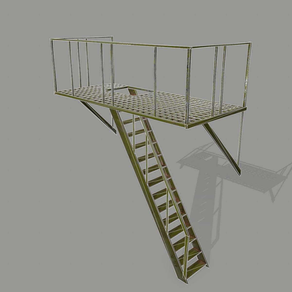Fire Escape 05 - 3D Model by icekazim