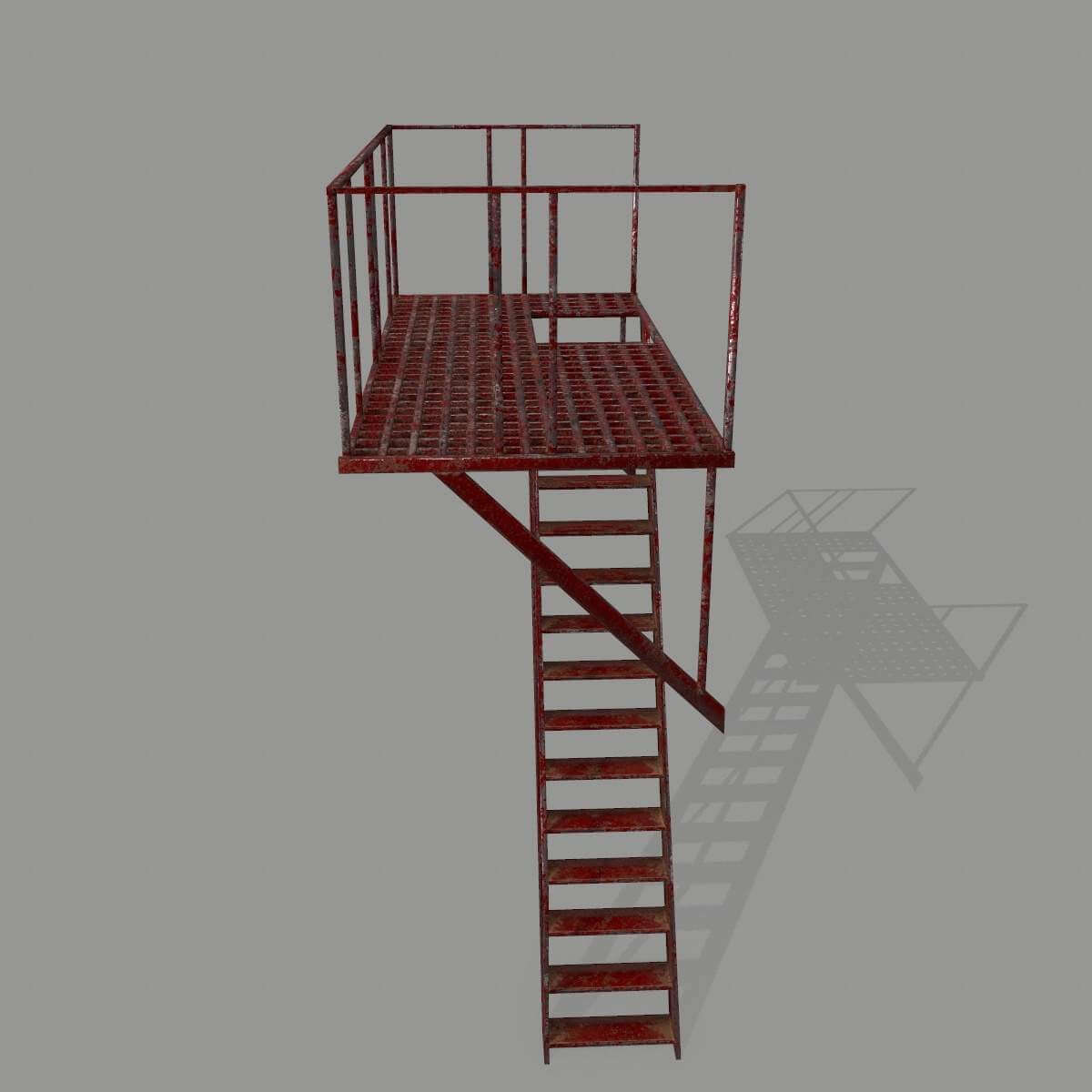 Fire Escape 06 - 3D Model by icekazim