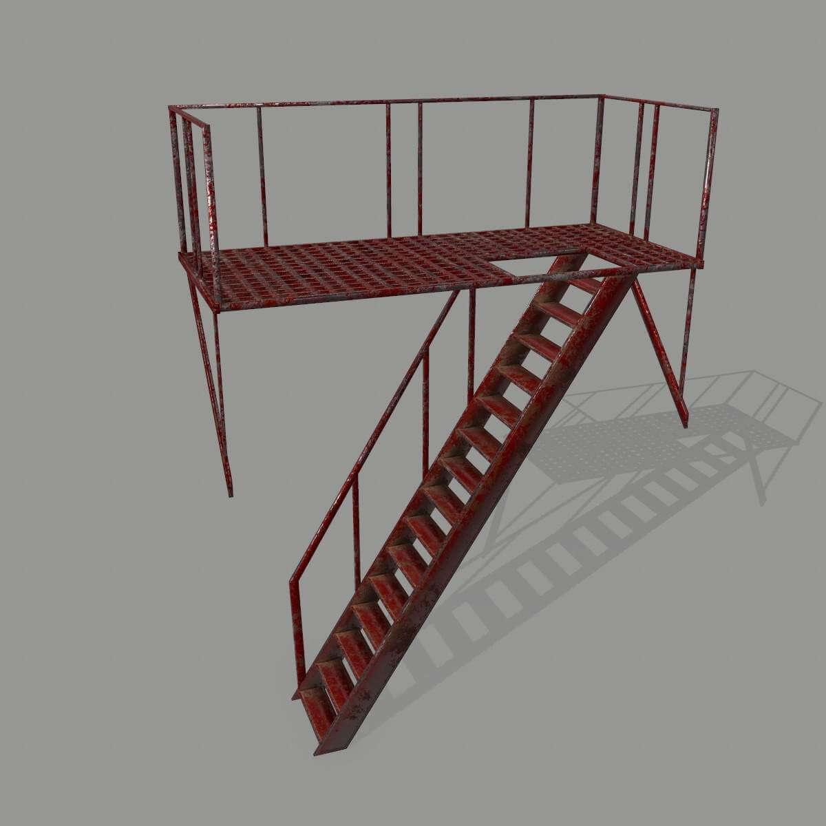 Fire Escape 06 - 3D Model by icekazim