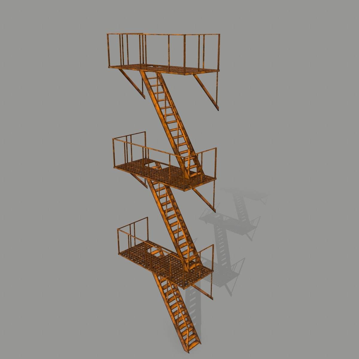 Fire Escape 07 - 3D Model by icekazim