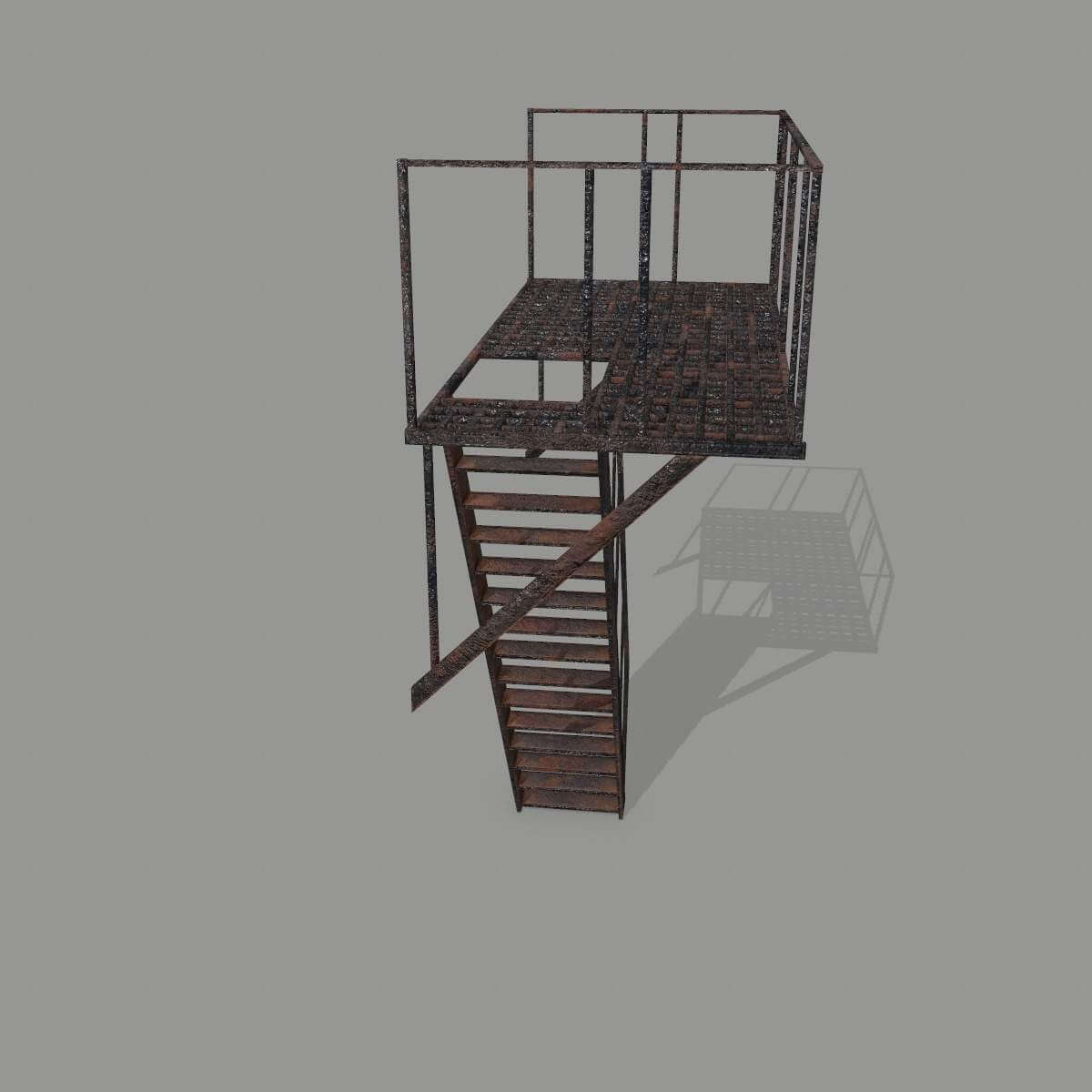 Fire Escape 08 - 3D Model by icekazim