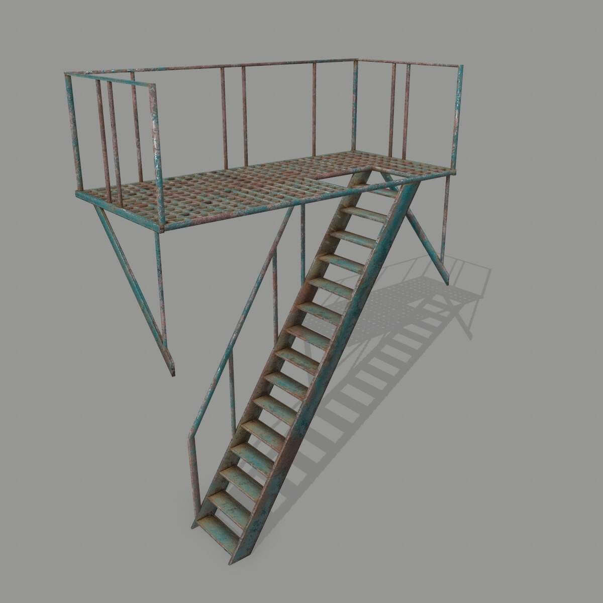 Fire Escape 09 - 3D Model by icekazim