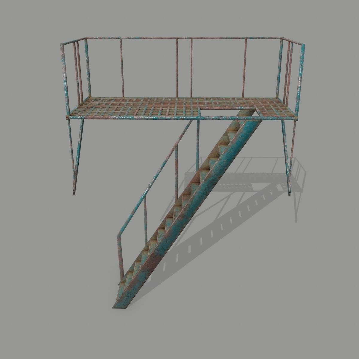Fire Escape 09 - 3D Model by icekazim