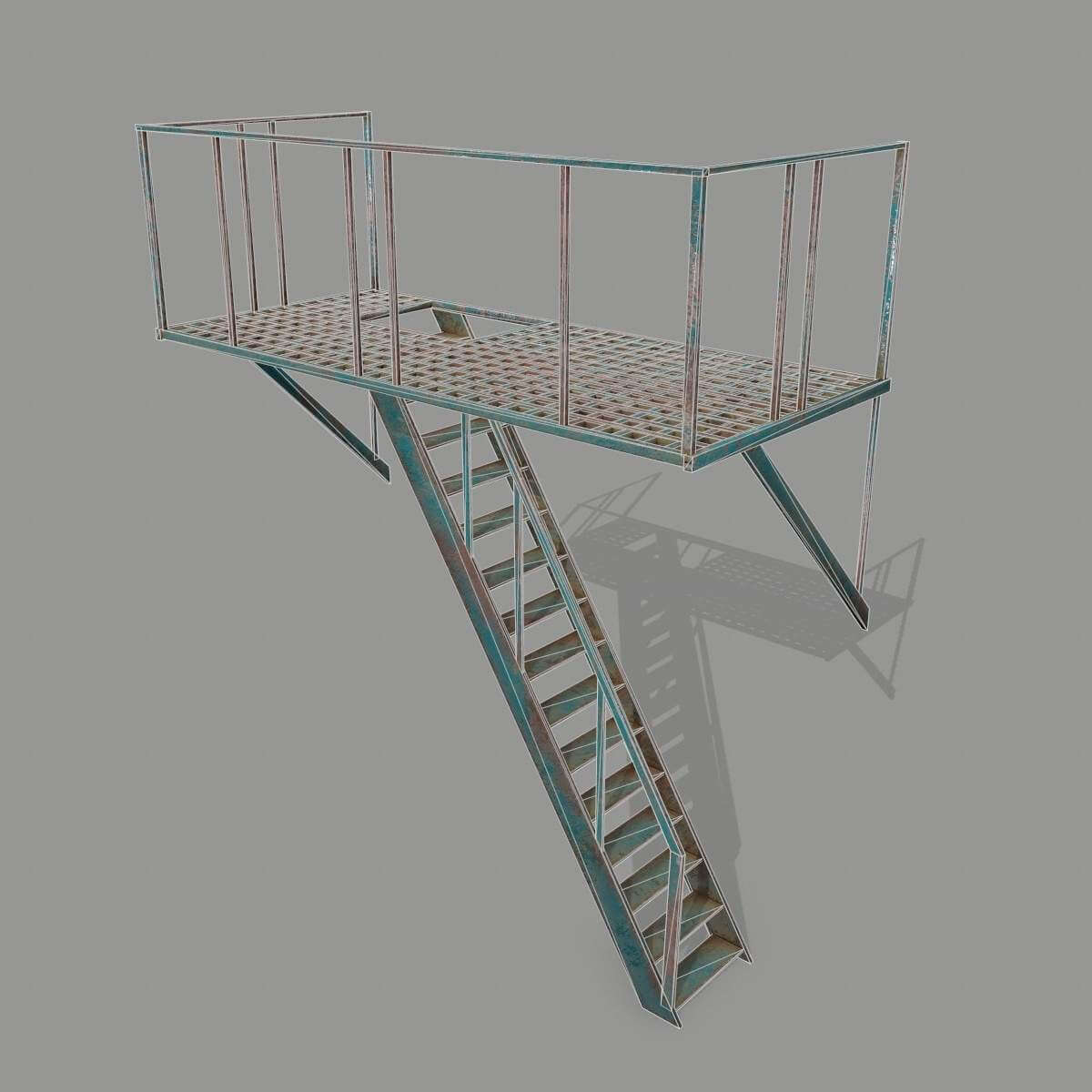 Fire Escape 09 - 3D Model by icekazim