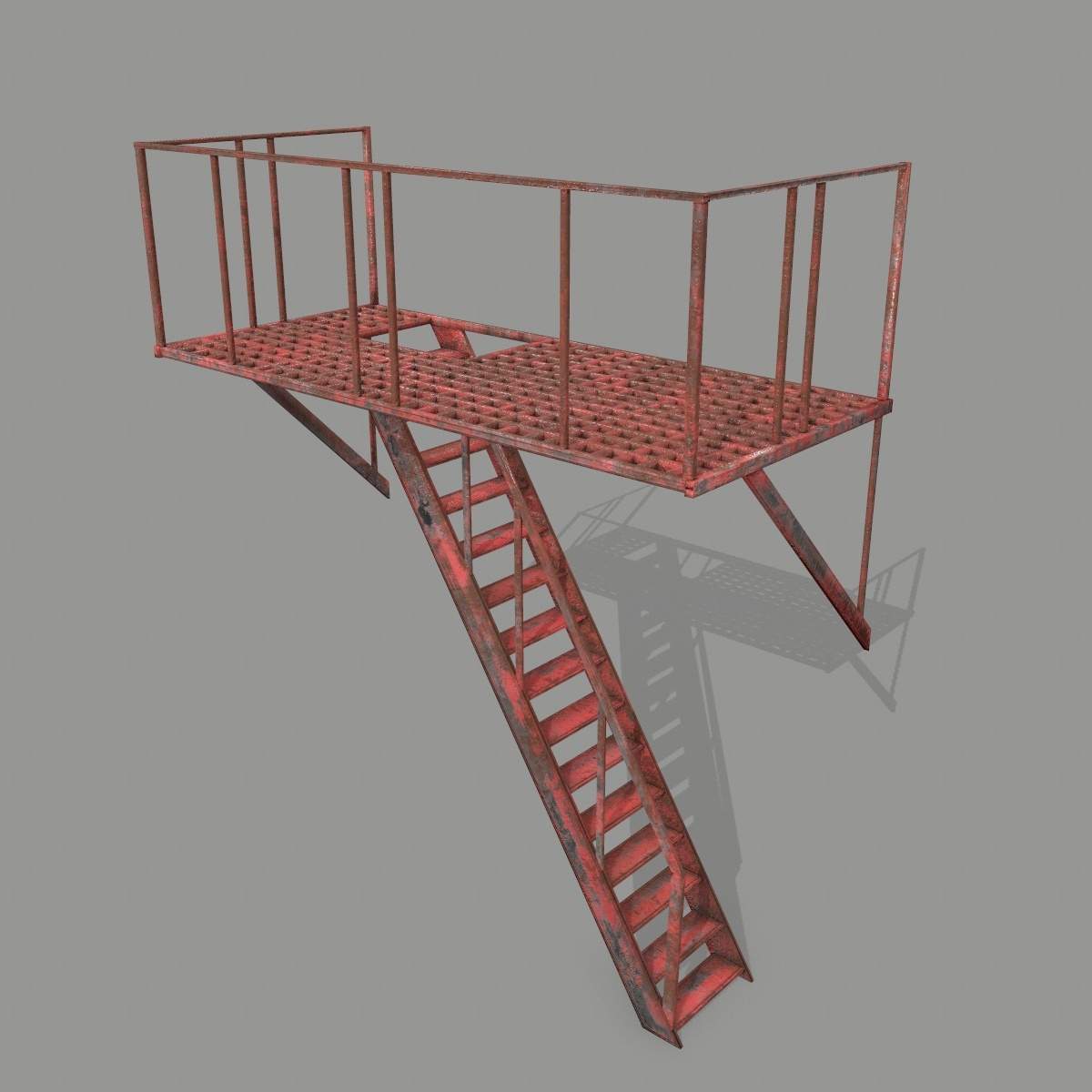 Fire Escape 10 - 3D Model by icekazim