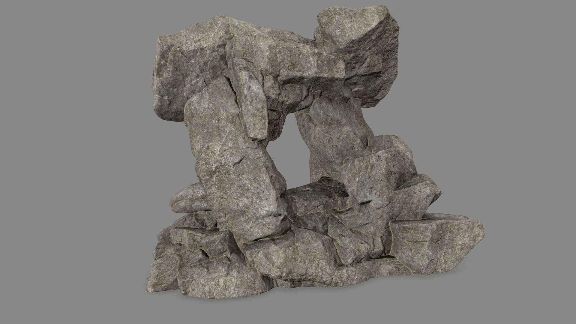 Stone Gateway - 3D Model by icekazim