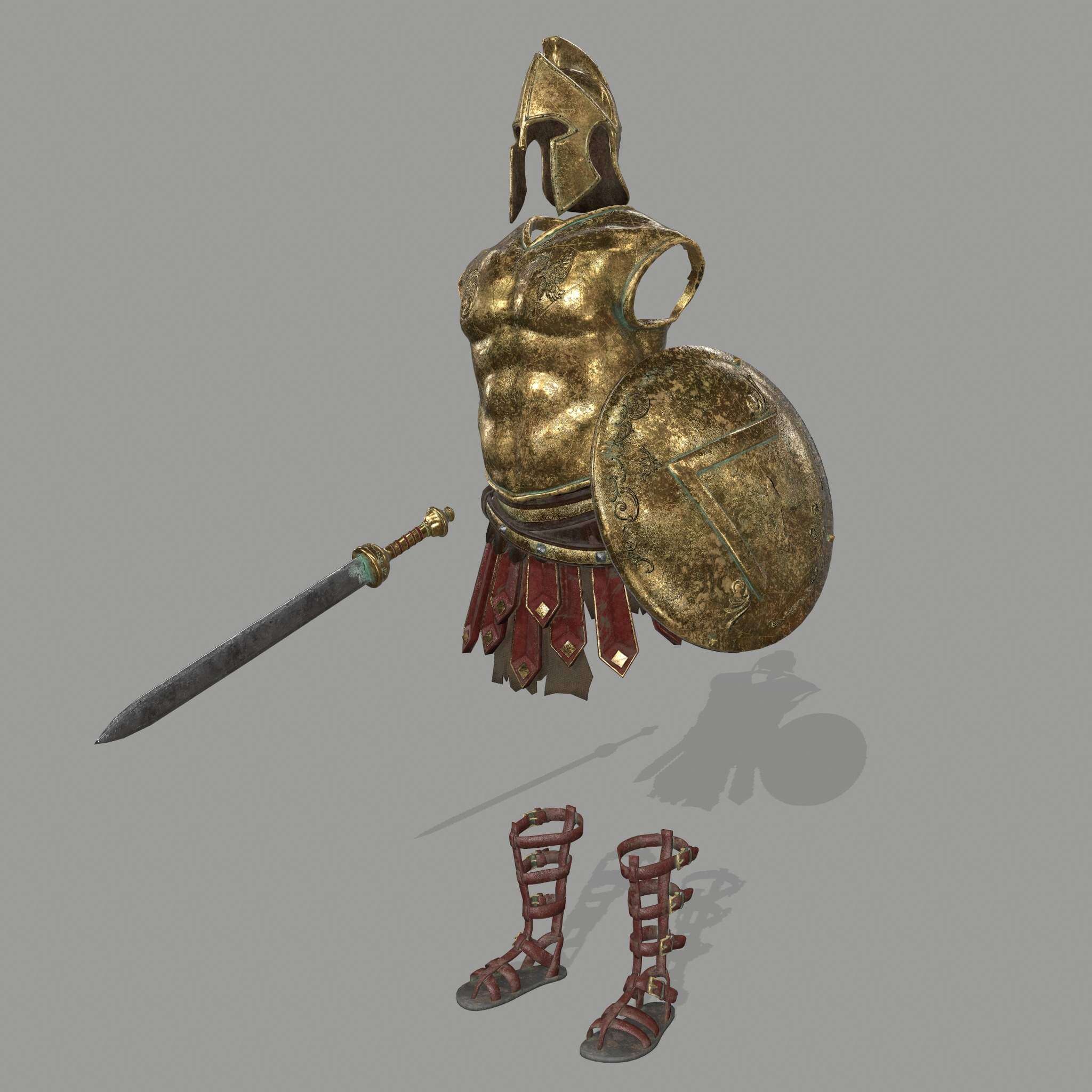 Gladiator Armor Set - 3D Model by icekazim