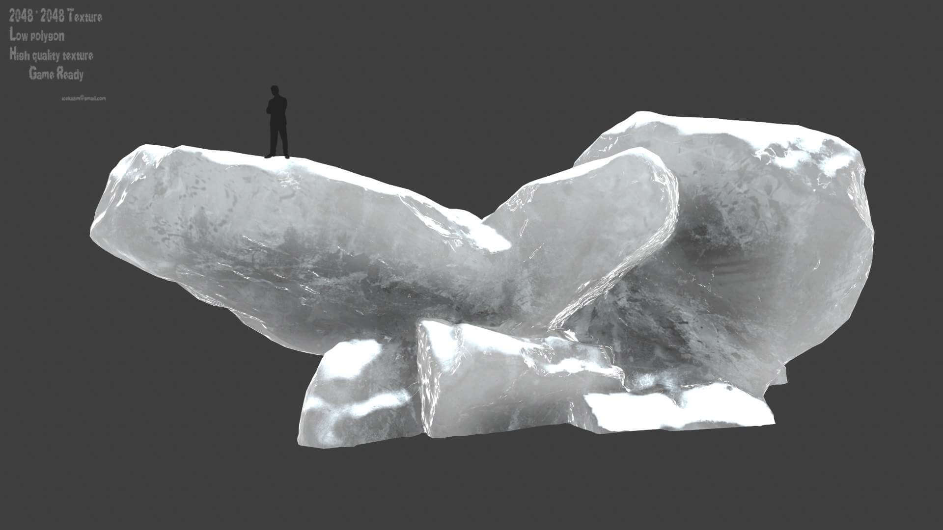Ice Rocks - 3D Model by icekazim