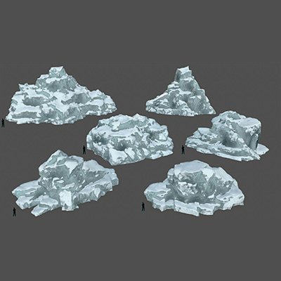 Ice Rocks - 3D Model by icekazim