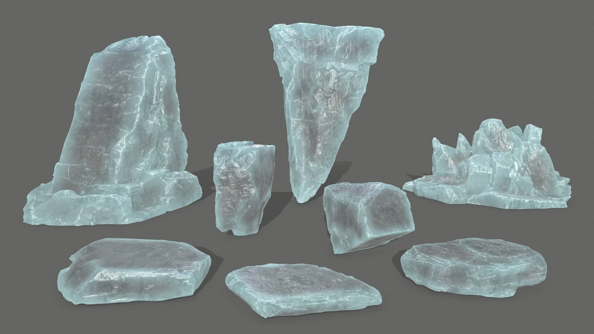 Ice Rocks - 3D Model by icekazim