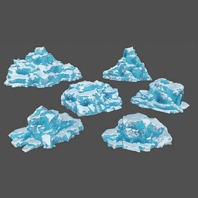 Ice Rocks - 3D Model by icekazim