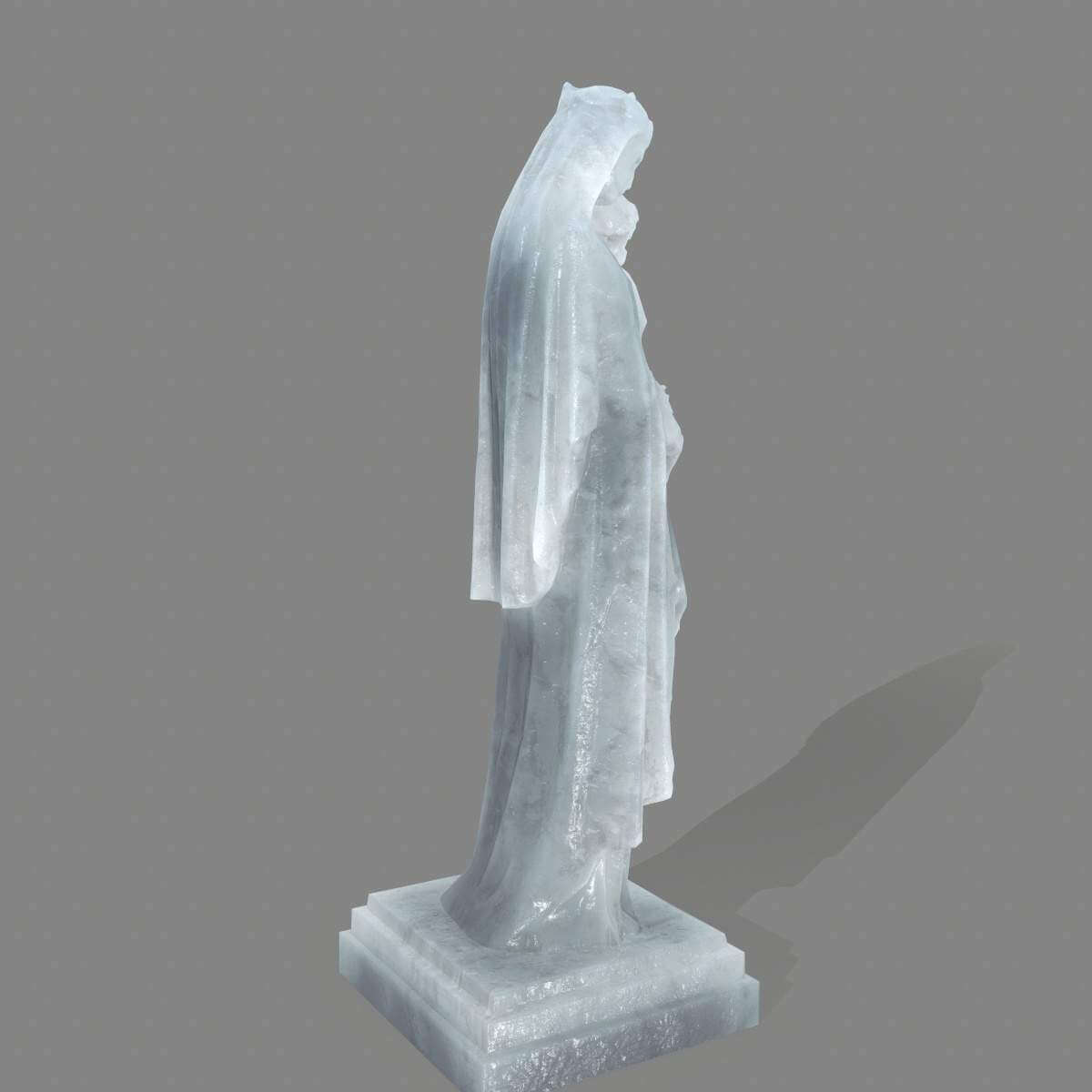 Ice Woman Statue - 3D Model by icekazim