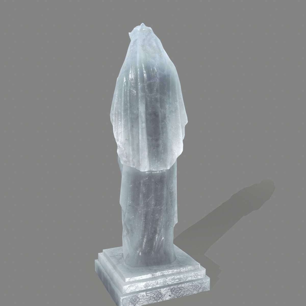Ice Woman Statue - 3D Model by icekazim