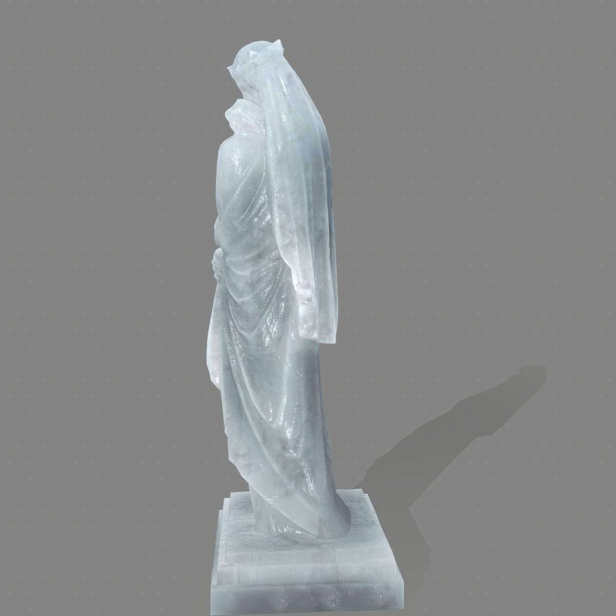 Ice Woman Statue - 3D Model by icekazim