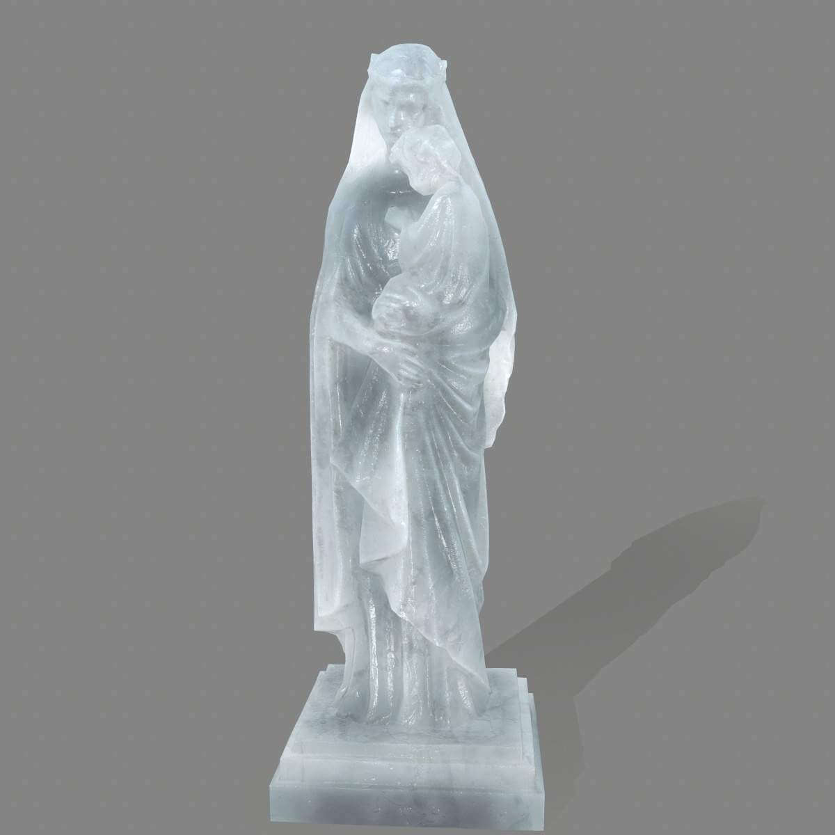 Ice Woman Statue - 3D Model by icekazim