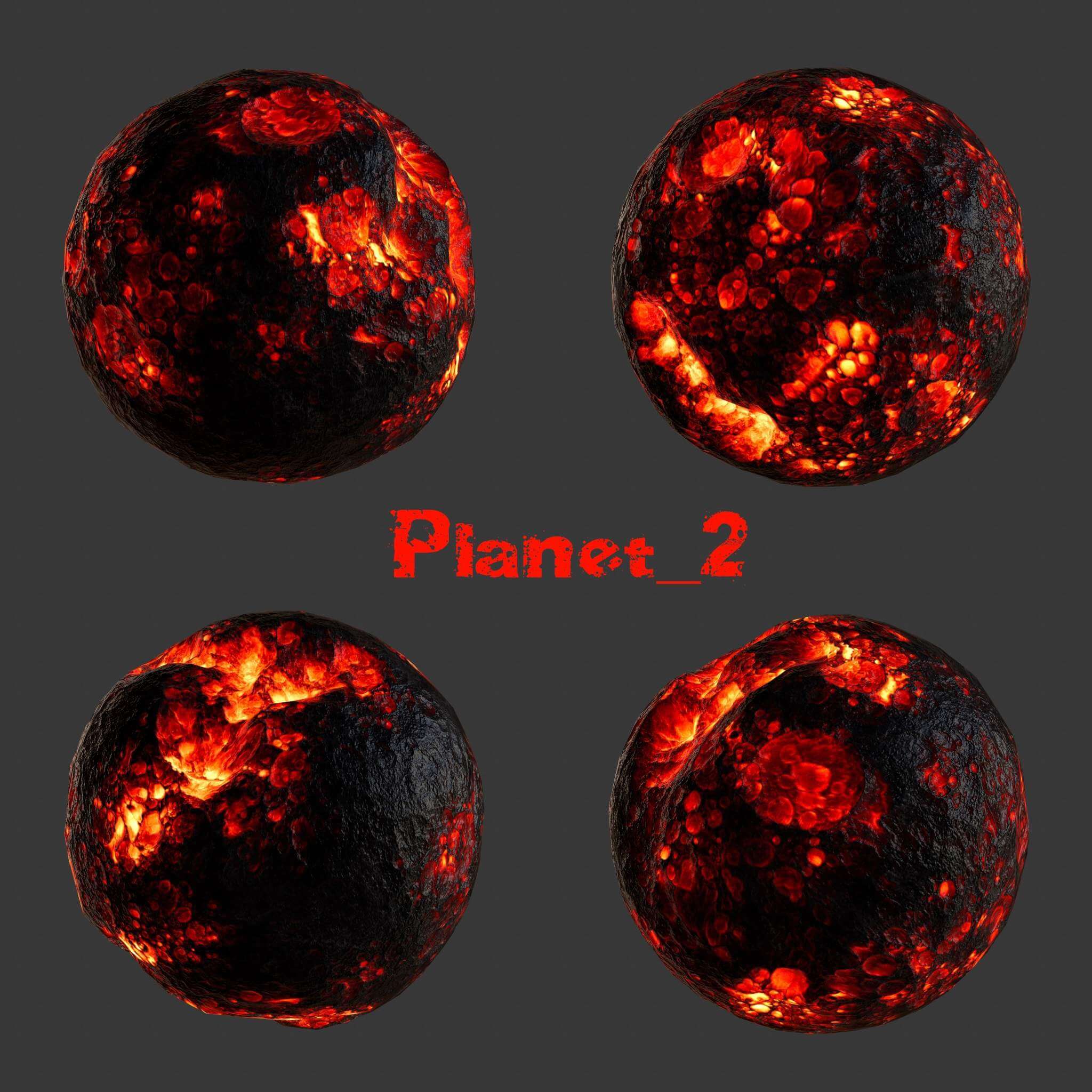 Lava Asteroid Set - 3D Model by icekazim