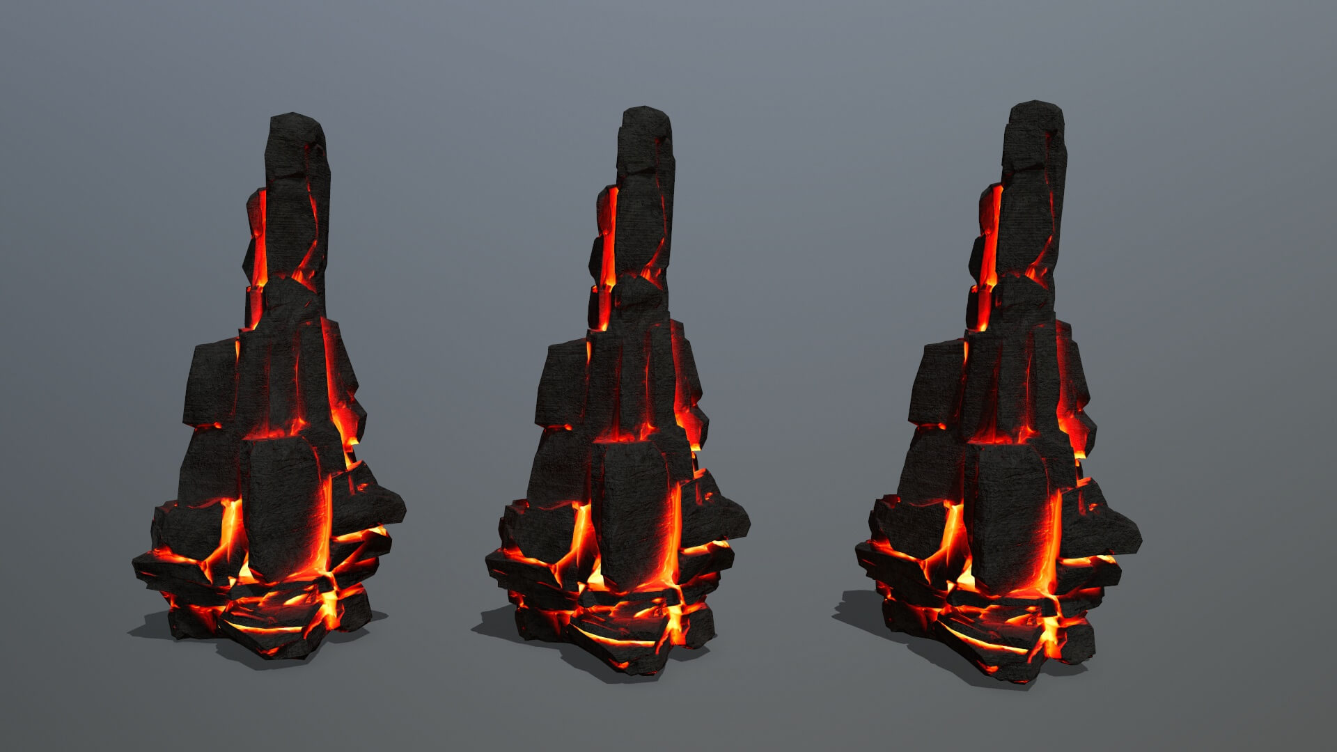 Lava Rocks 01 - 3D Model by icekazim