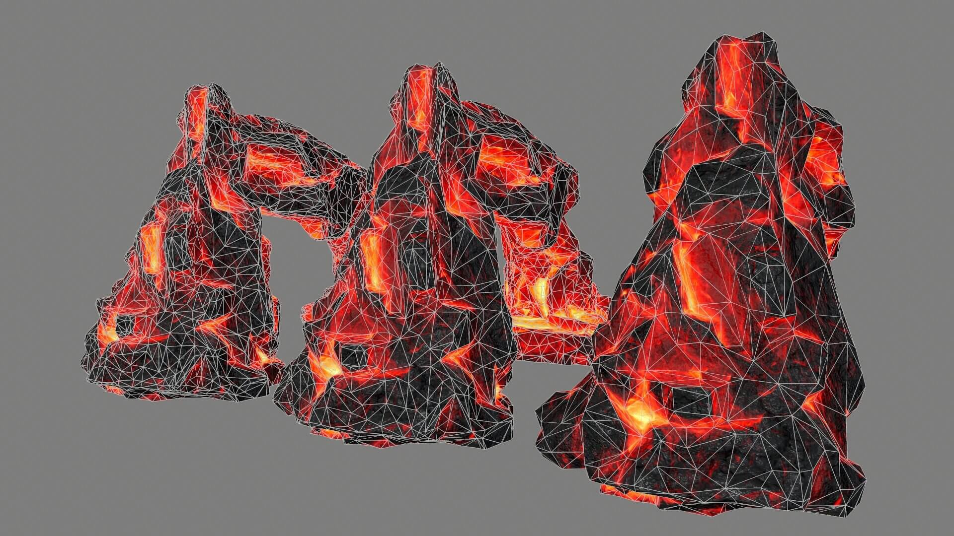 Lava Rocks - 3D Model by icekazim