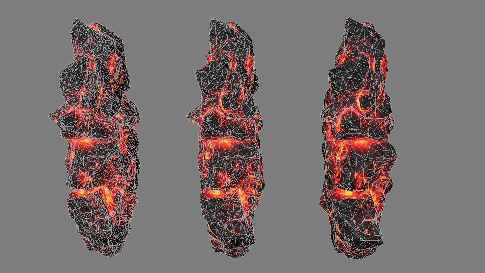 Lava Rocks - 3D Model by icekazim