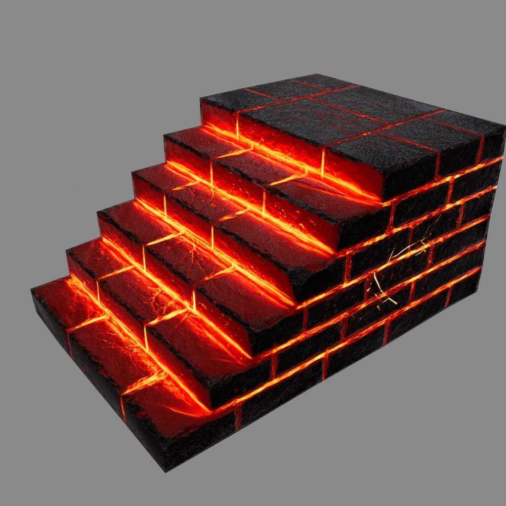 Lava Stairway - 3D Model by icekazim