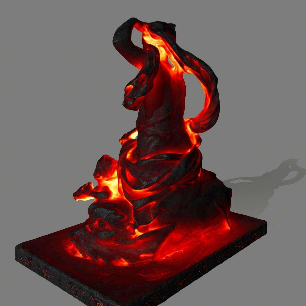 Lava Statue - 3D Model by icekazim