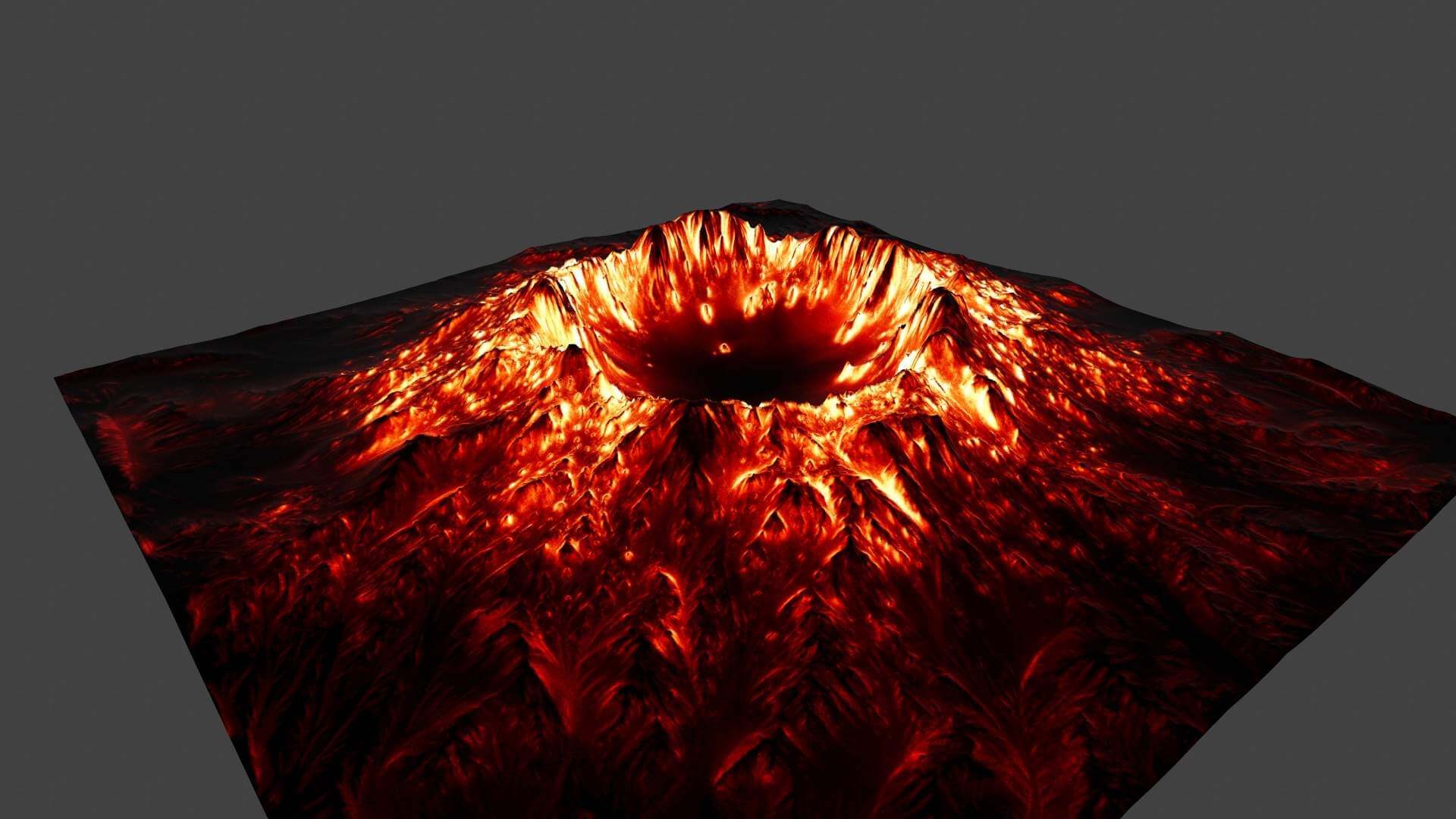 Lava Volcano - 3D Model by icekazim