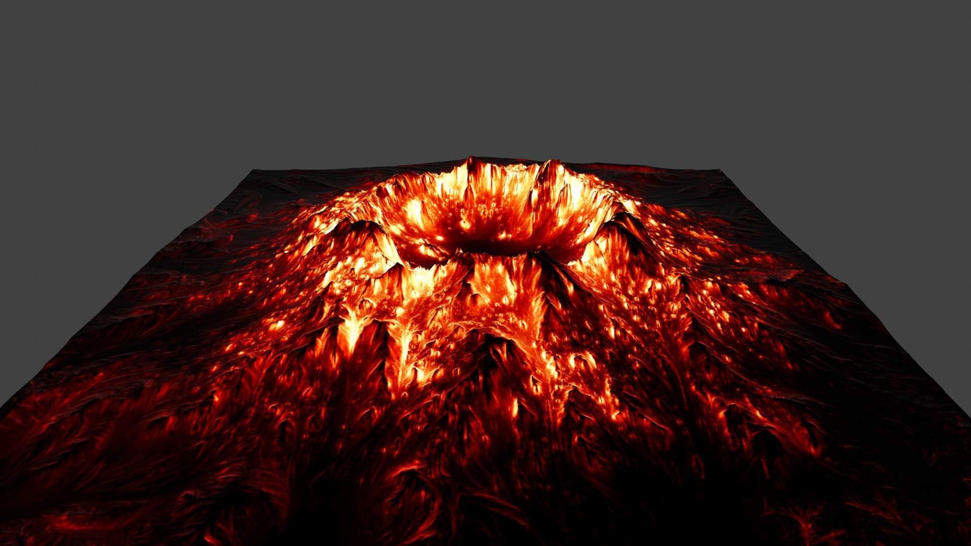 Lava Volcano - 3D Model by icekazim