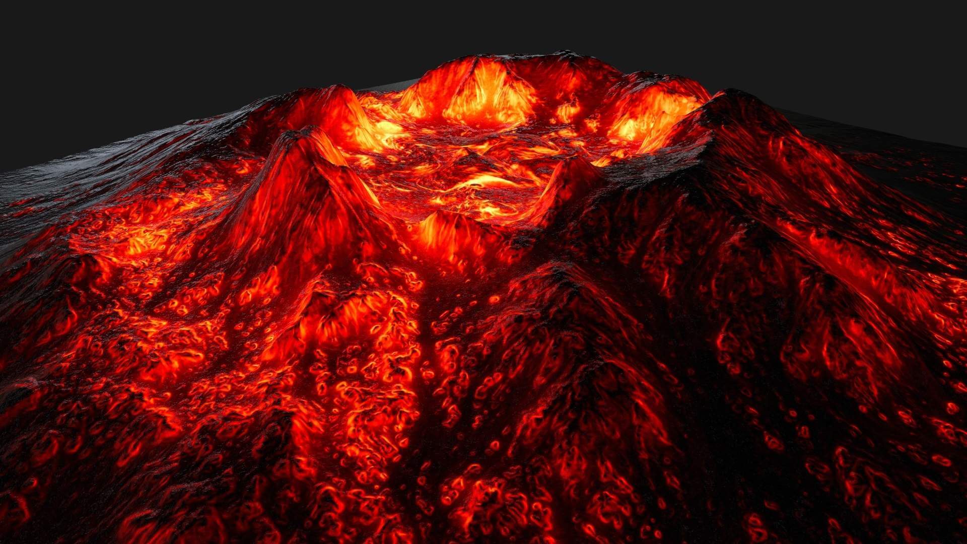 Lava Volcano - 3D Model by icekazim