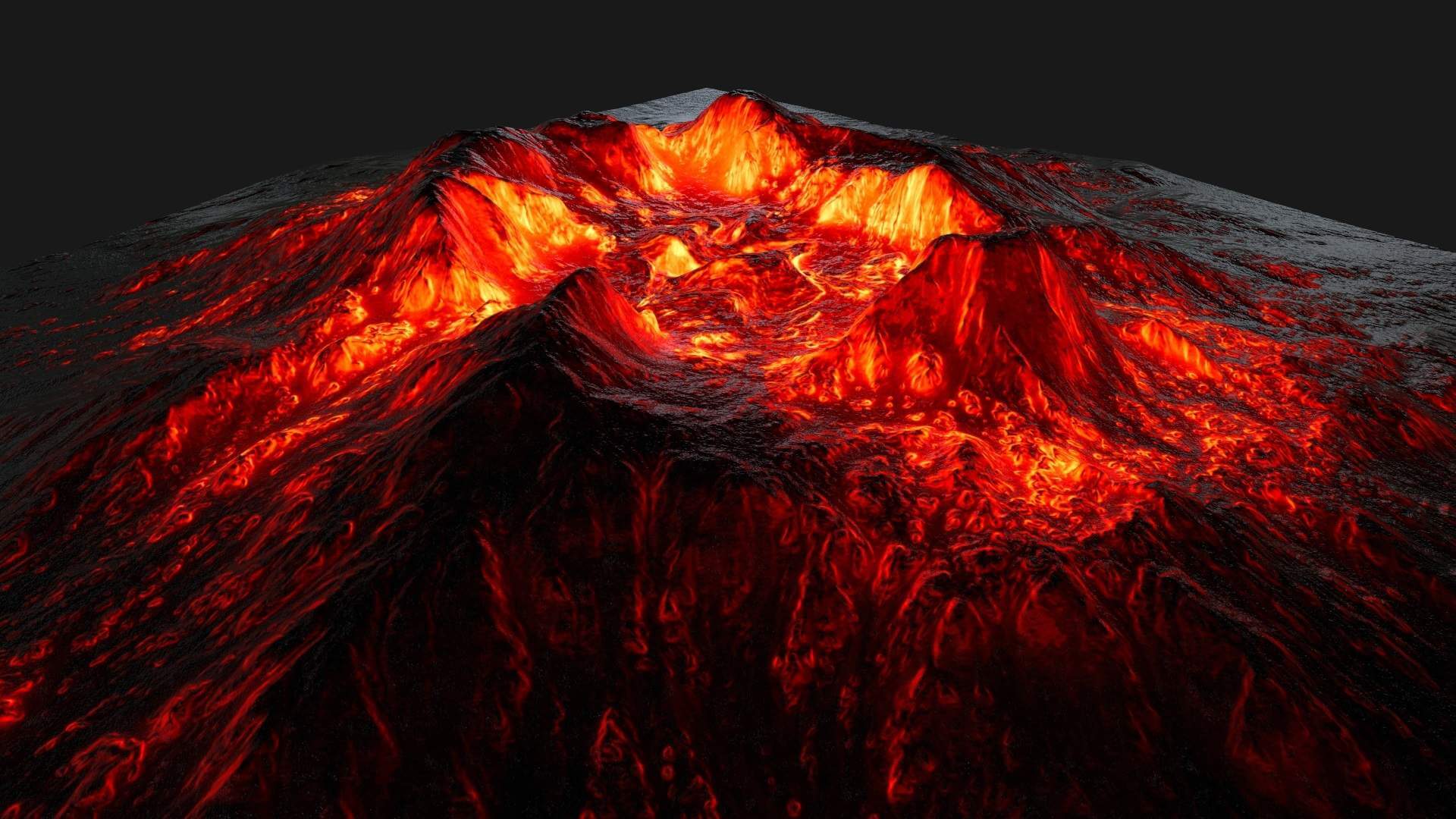 Lava Volcano - 3D Model by icekazim