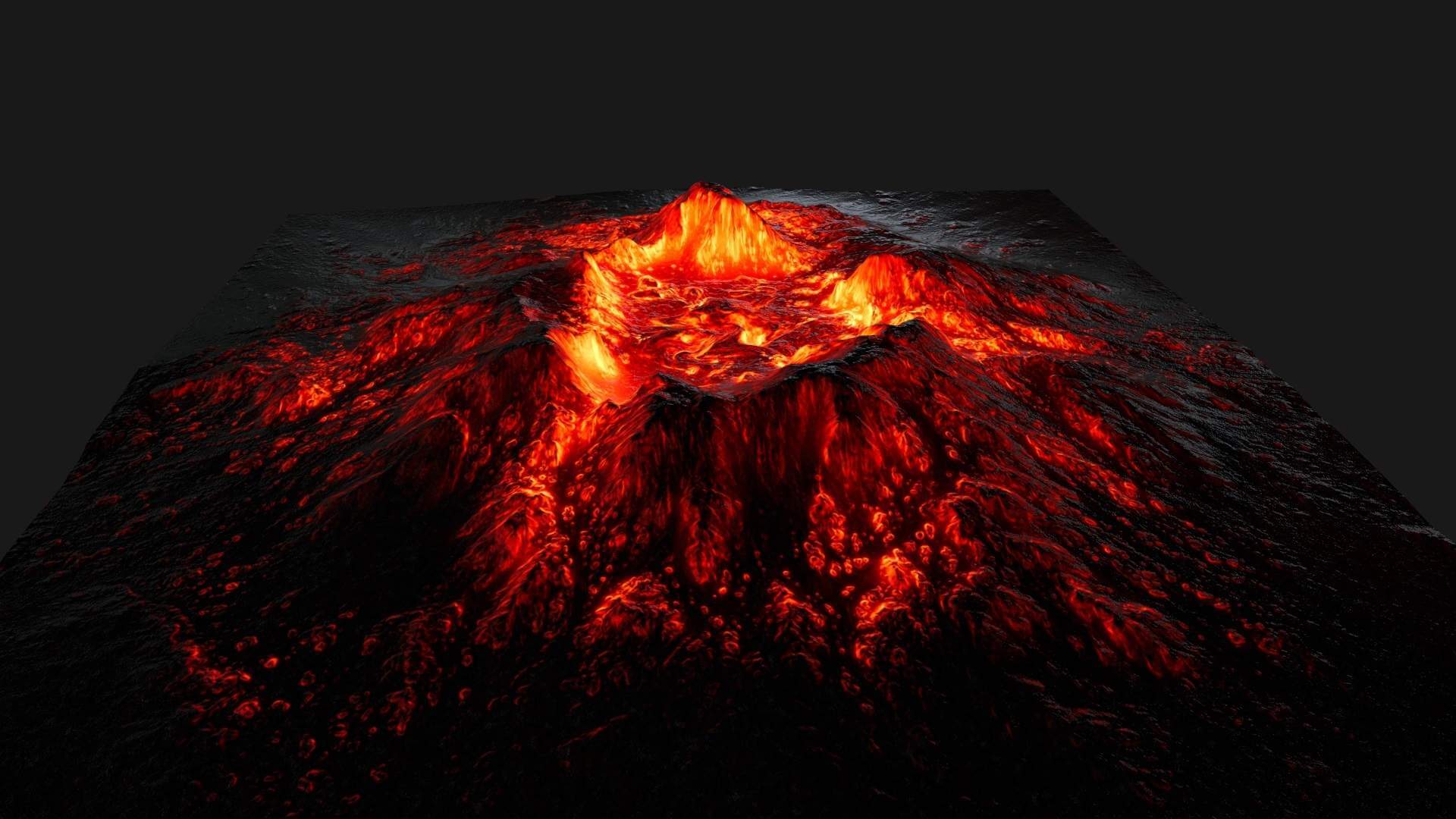 Lava Volcano - 3D Model by icekazim