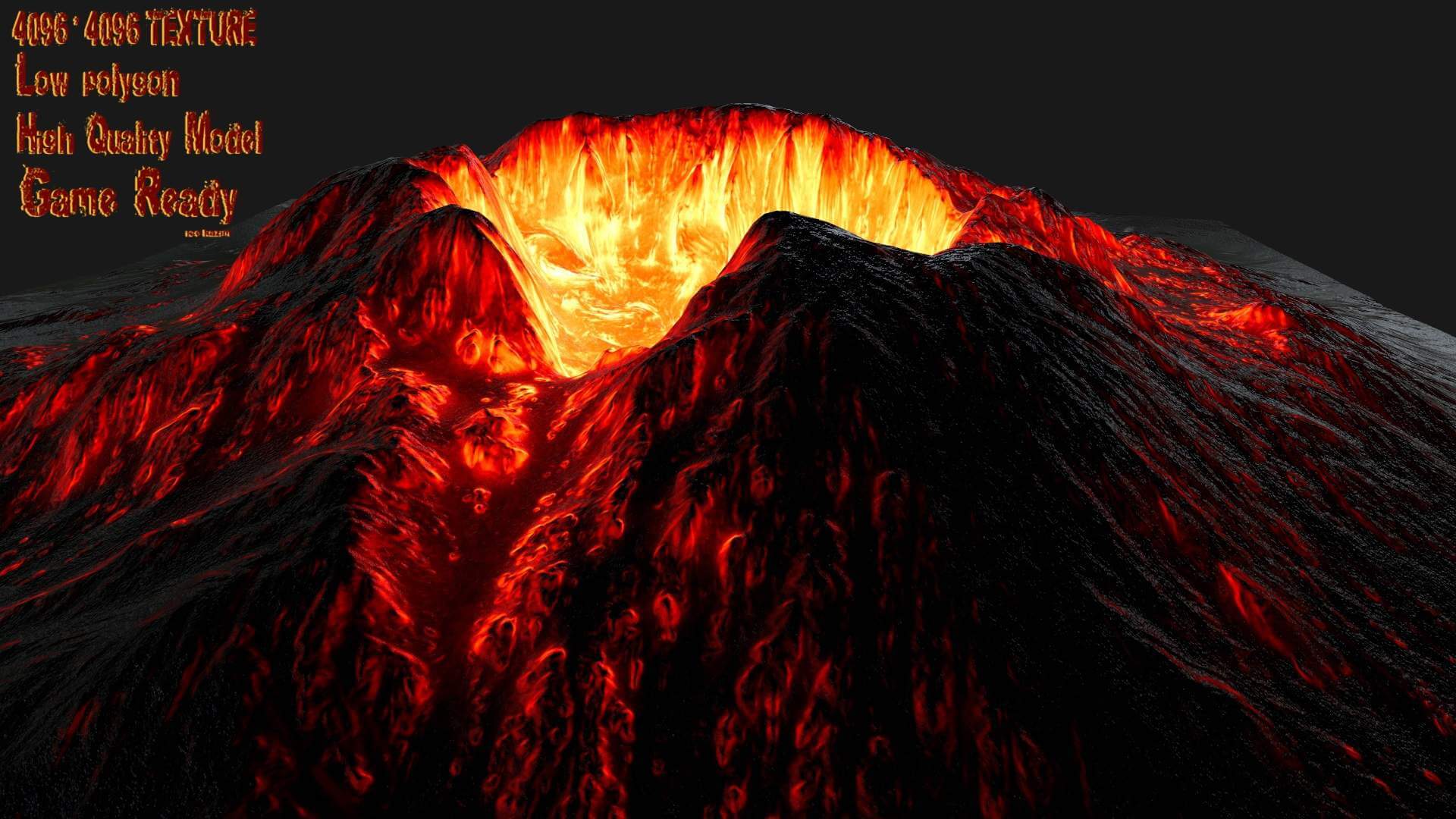 Lava Volcano - 3D Model by icekazim