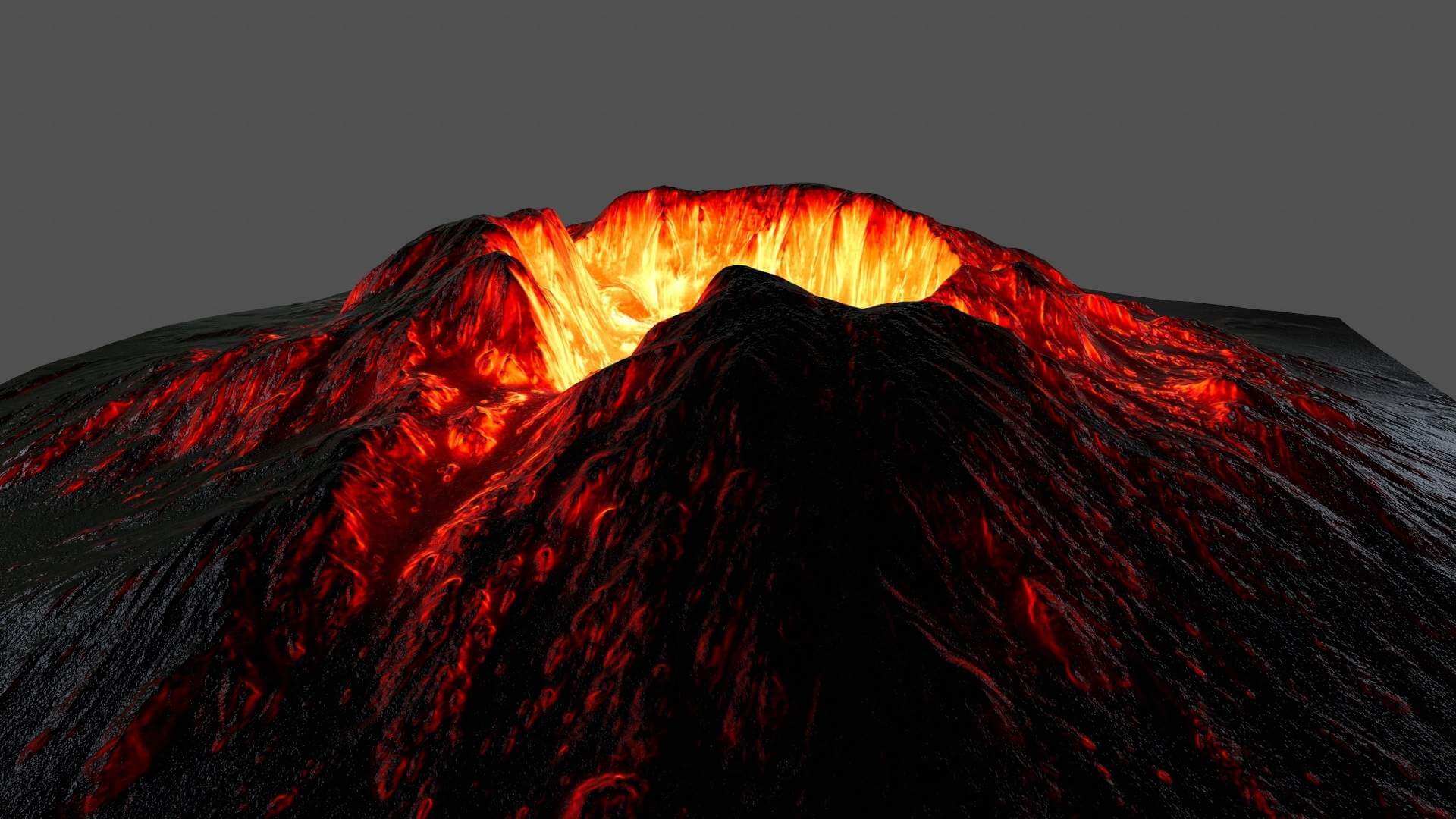 Lava Volcano - 3D Model by icekazim