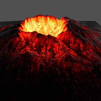 Lava Volcano - 3D Model by icekazim