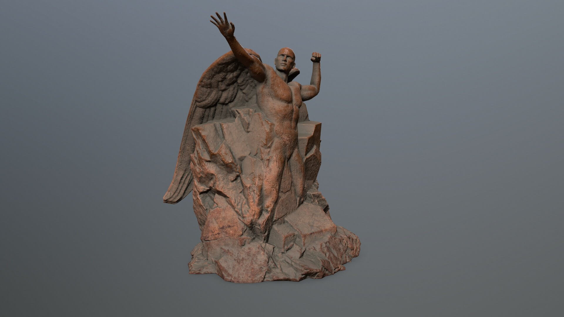 Man Statue 01 - 3D Model by icekazim