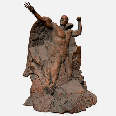Man Statue 01 - 3D Model by icekazim