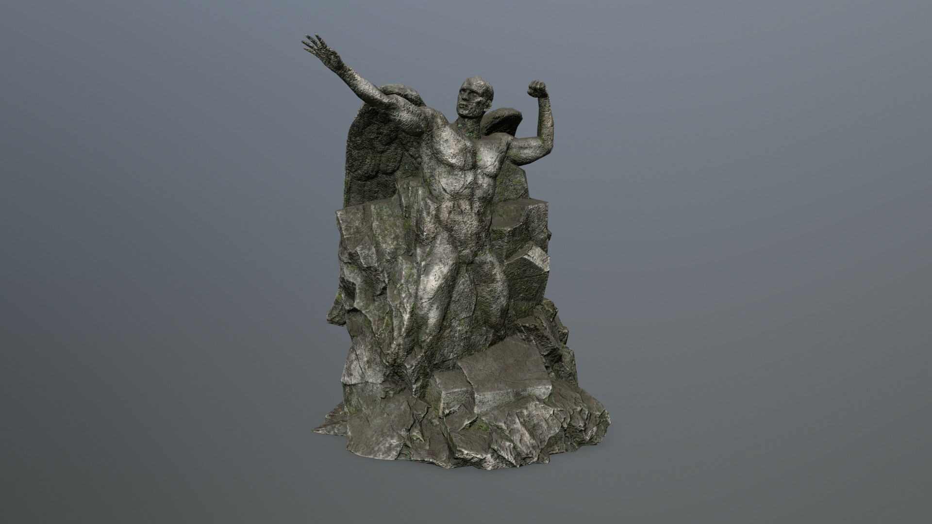Man Statue 02 - 3D Model by icekazim