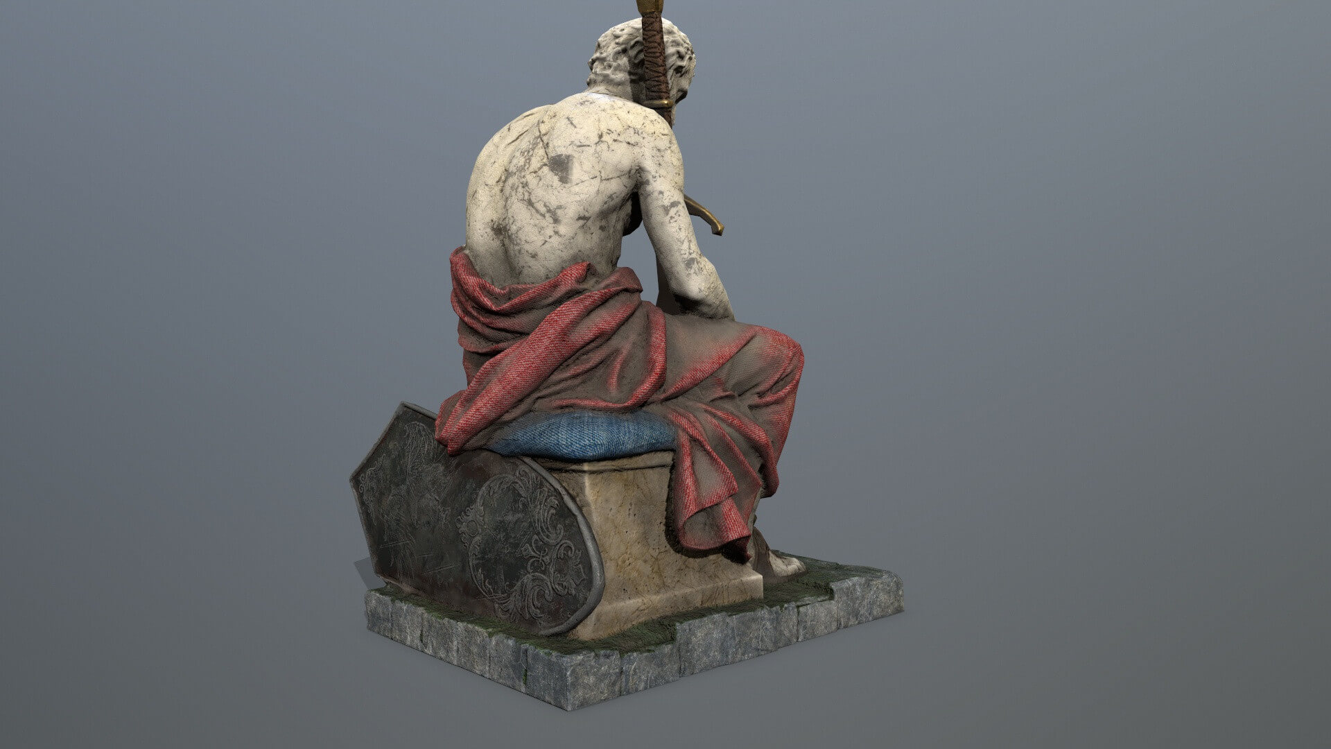 Man Statue 4 - 3D Model by icekazim