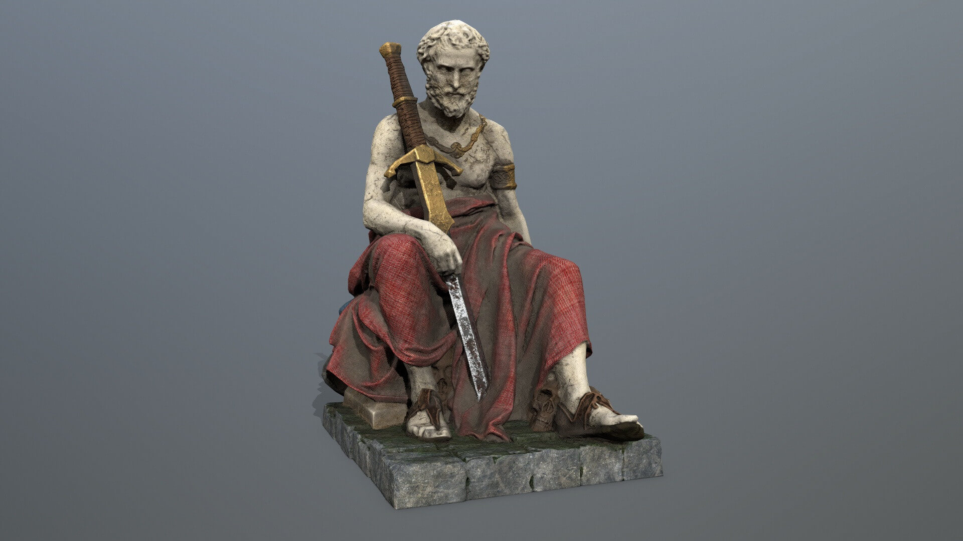 Man Statue 4 - 3D Model by icekazim