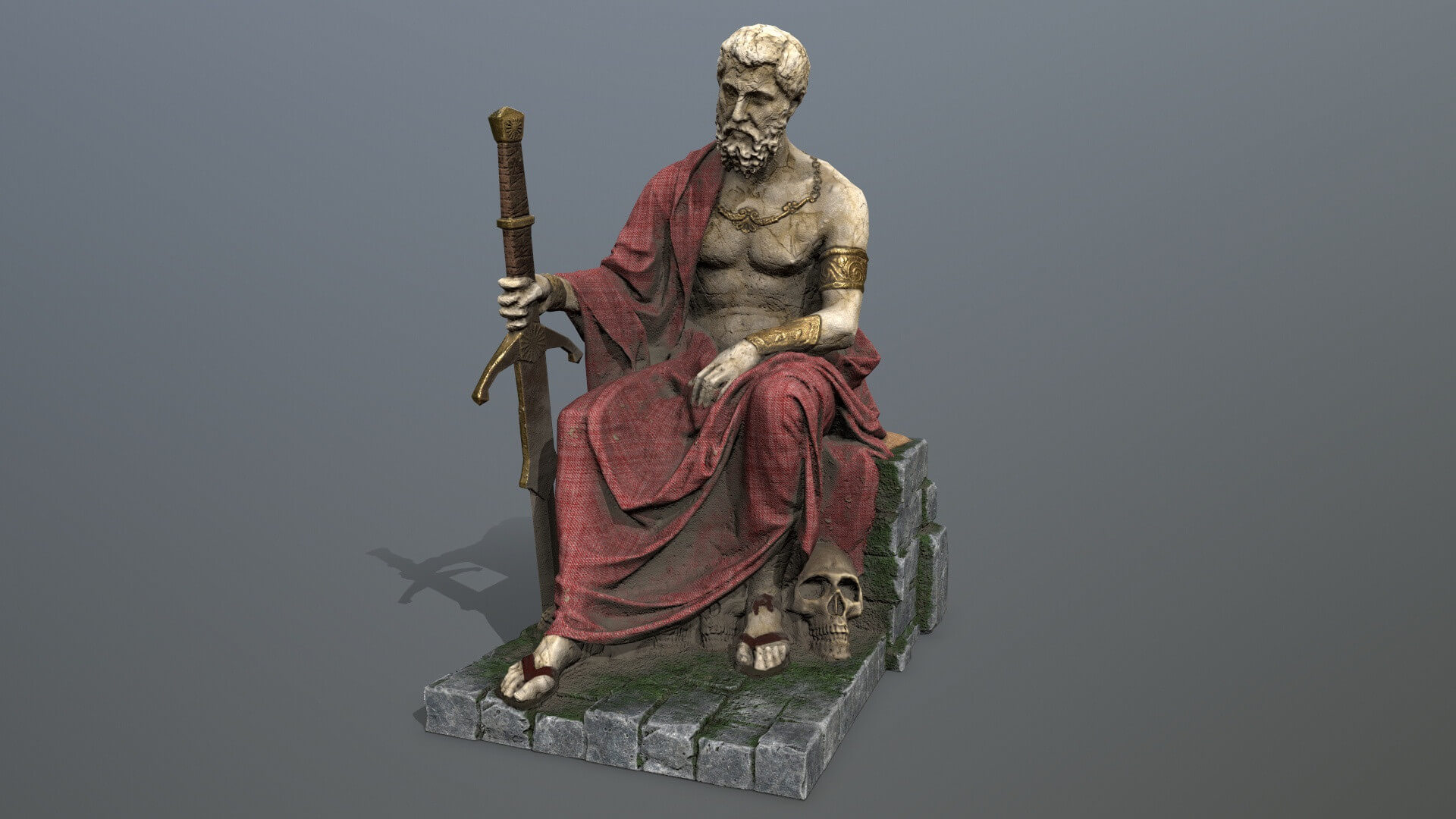 Man Statue 2 - 3D Model by icekazim