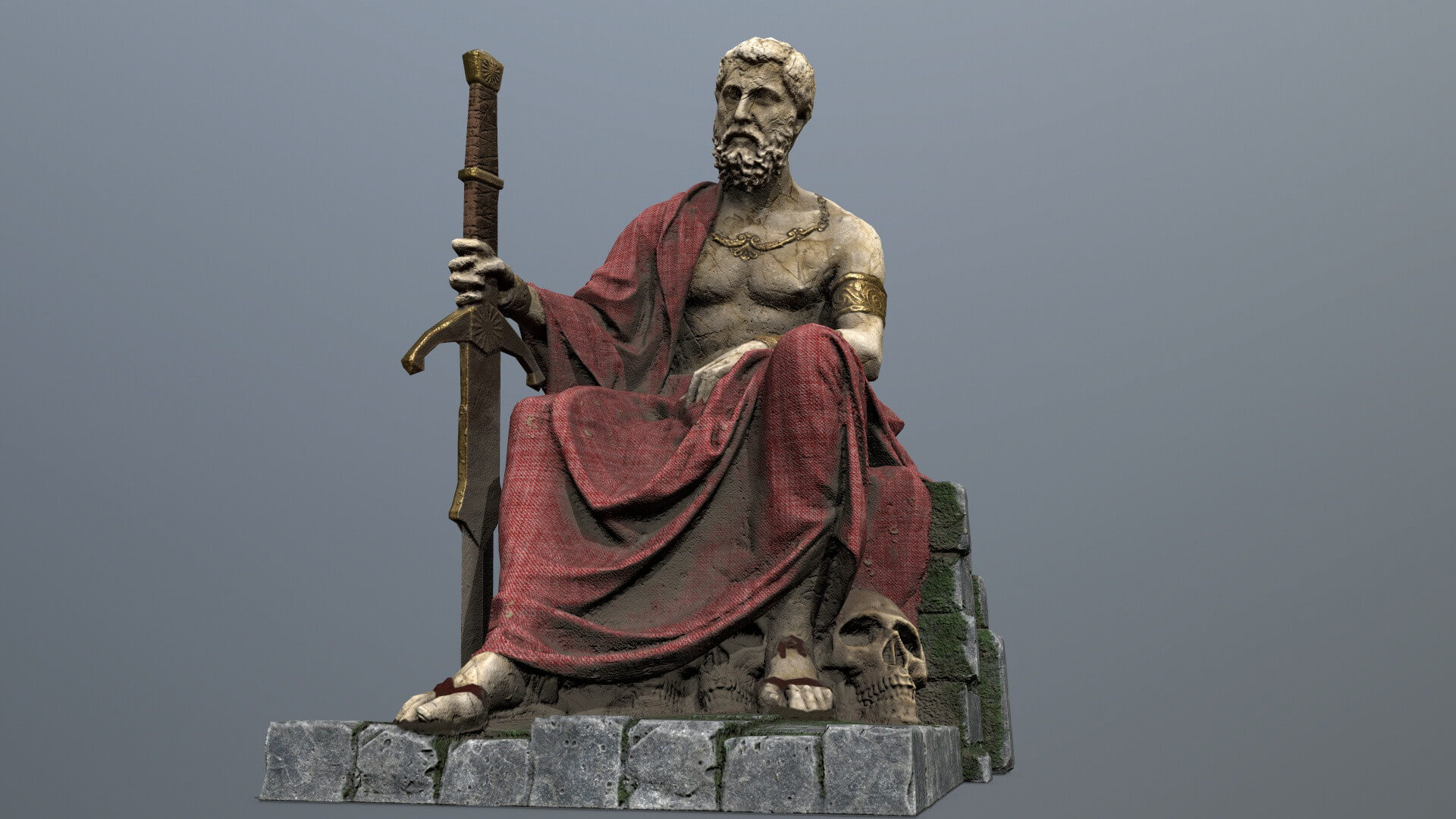 Man Statue 2 - 3D Model by icekazim