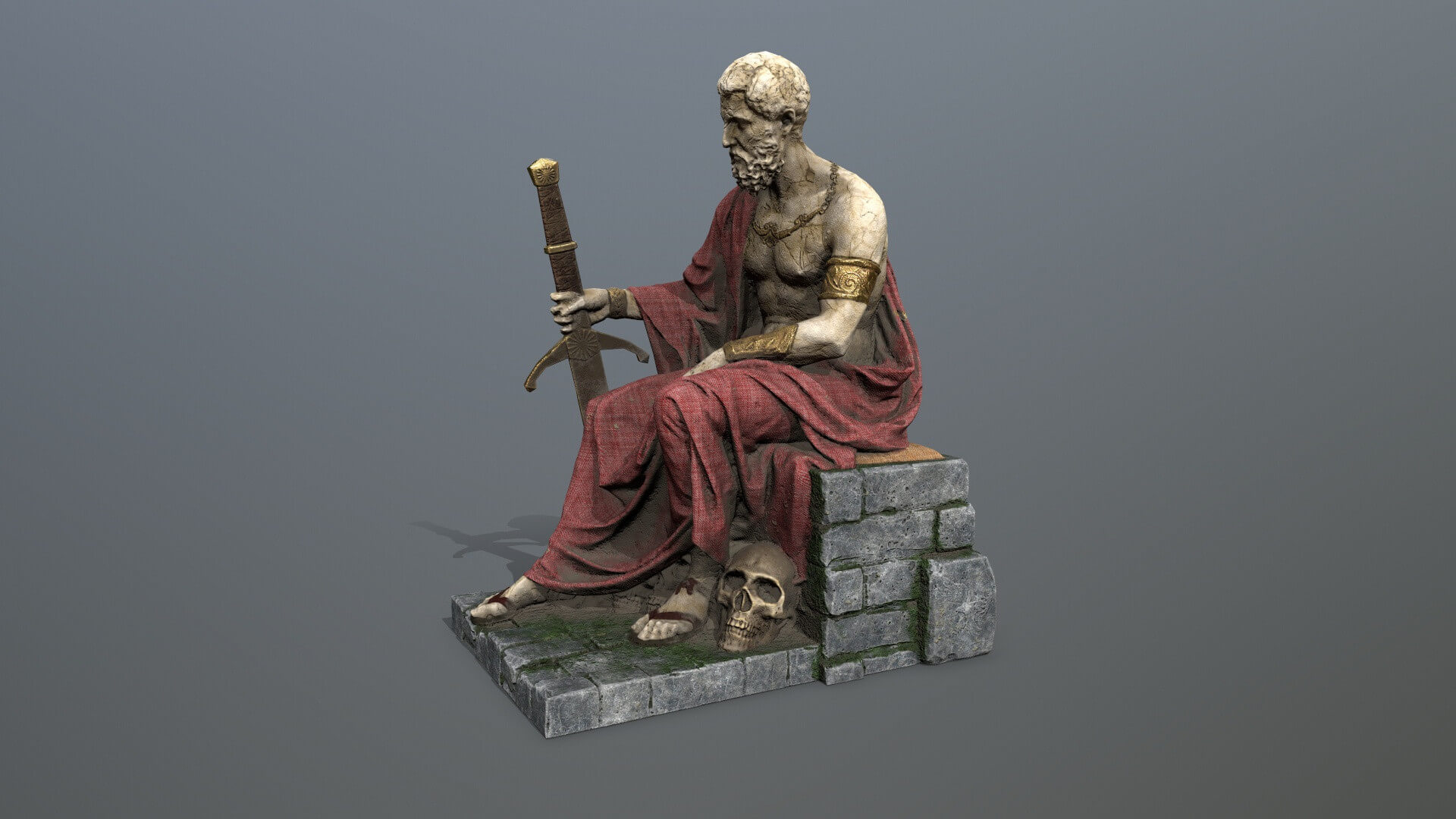 Man Statue 2 - 3D Model by icekazim