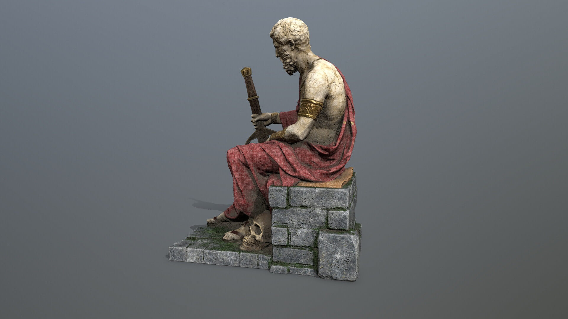Man Statue 2 - 3D Model by icekazim